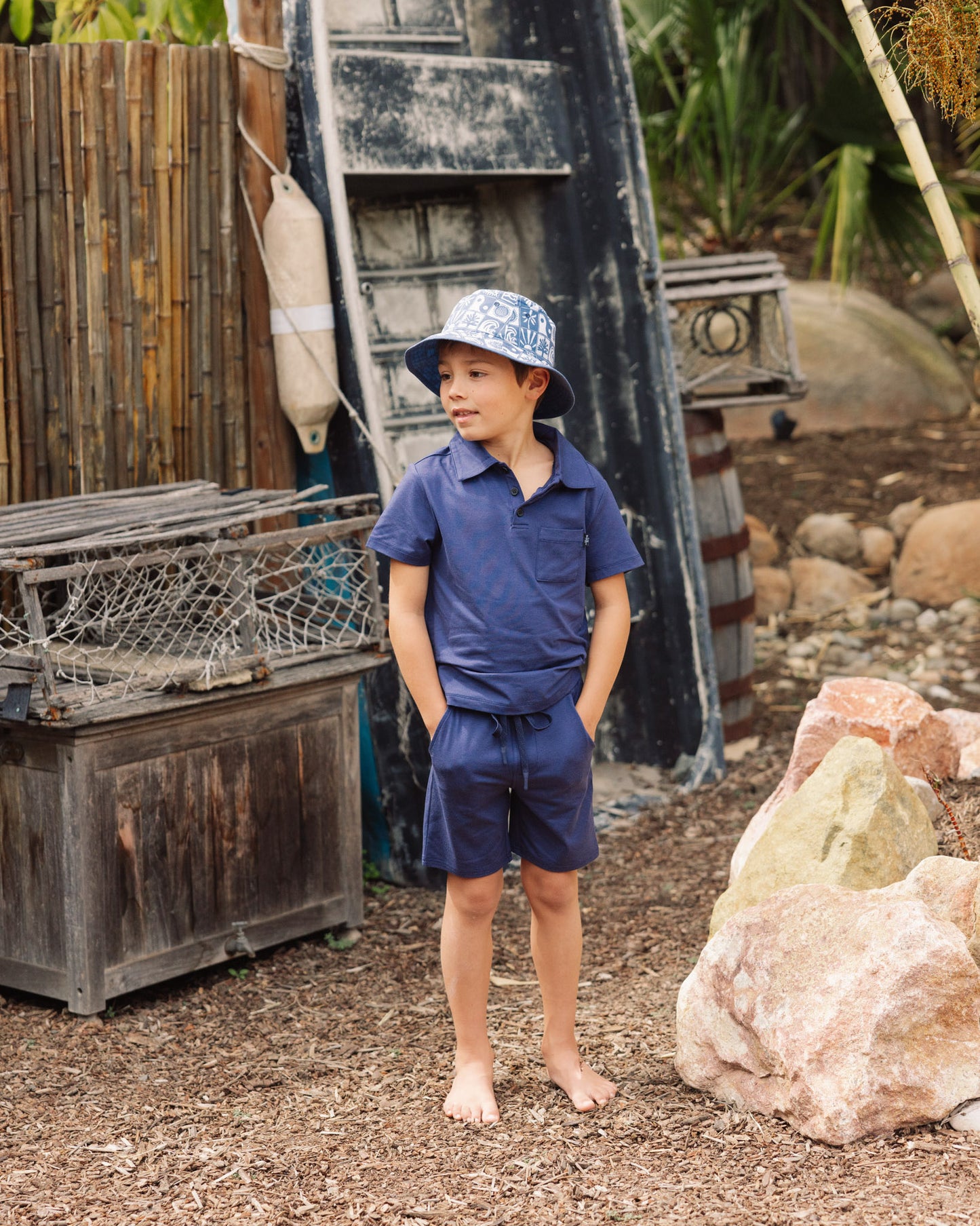 Boy's Feel Good Tech Polo - Navy Heather – Feather 4 Arrow